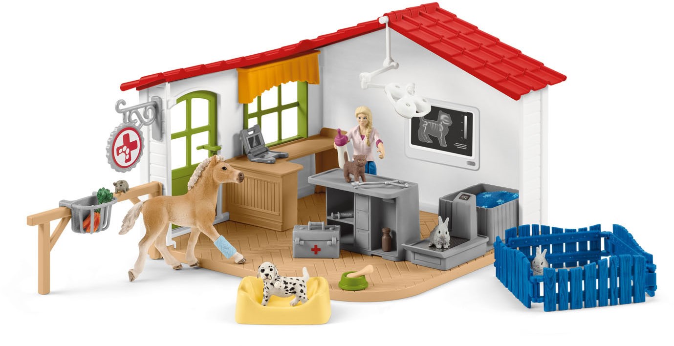 Schleich FARM WORLD Play Figure Set - Vet Practice with Animals - Farm ...