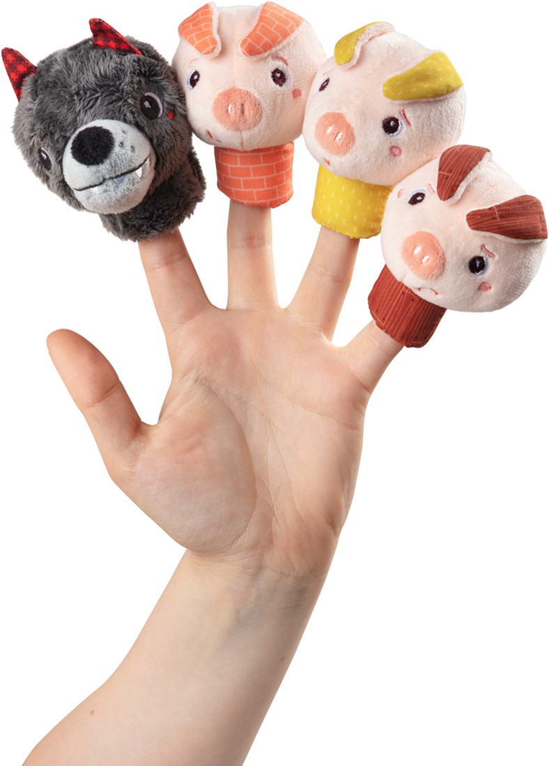 Lilliputiens Finger puppets the Wolf and the 3 Little Pigs