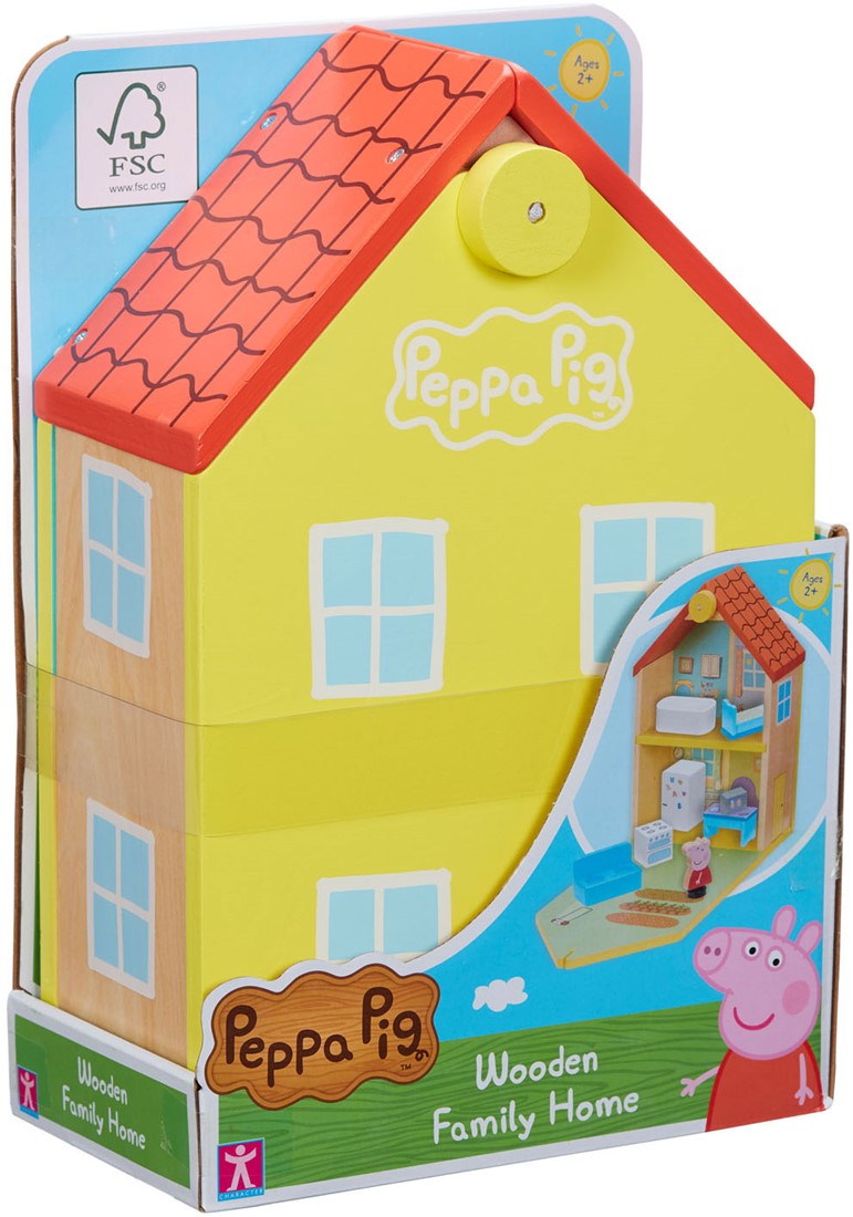 Peppa Pig Wooden Family Home With Figures Accessories