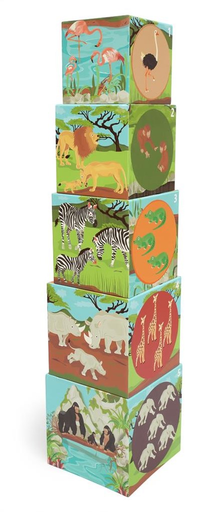 SCRATCH Stacking Tower - Animals of the World