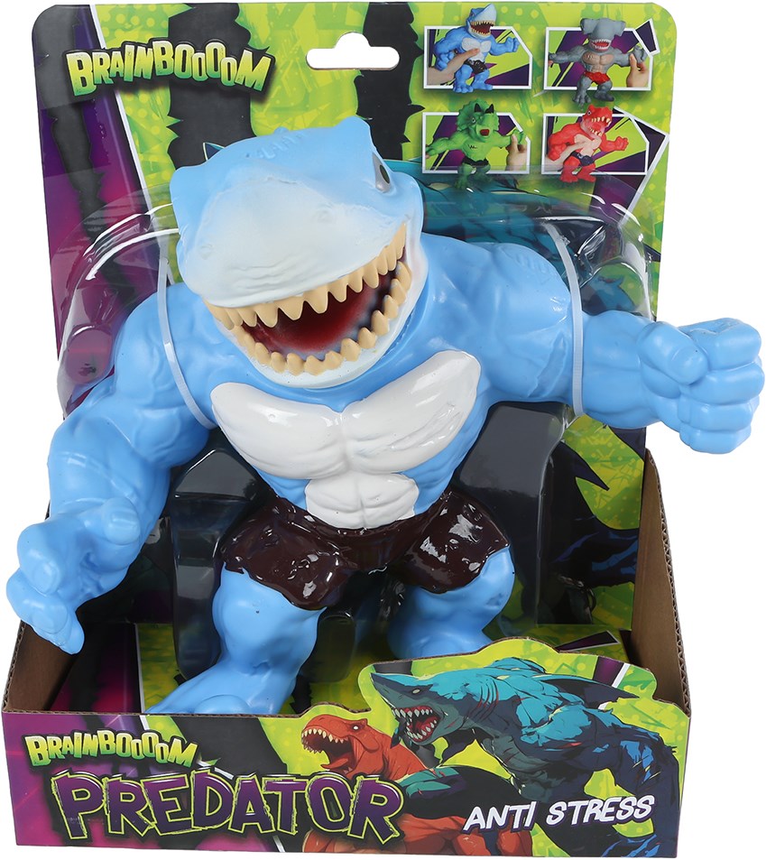 Van Manen stretch toy shark Brainboooom 22cm for kids Planet Happy ENG