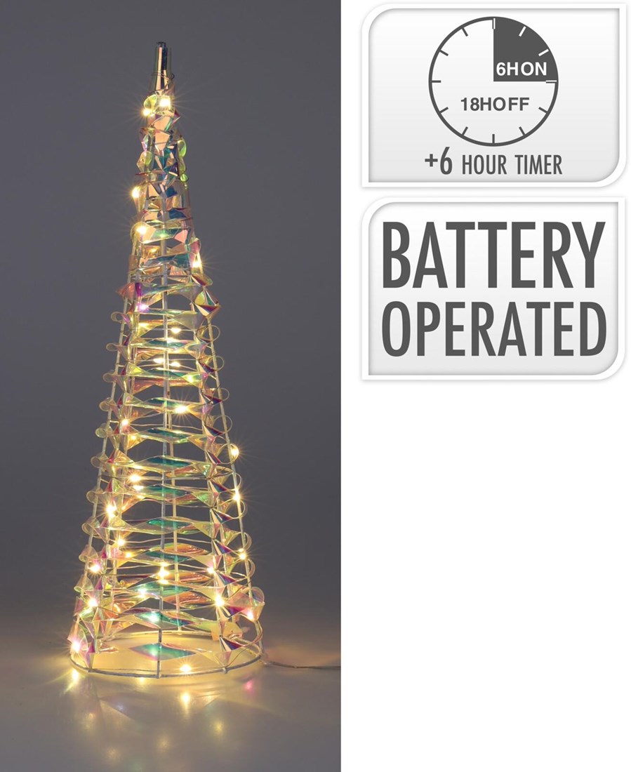 Kegel 40cm iriserend micro LED Planet Happy ENG