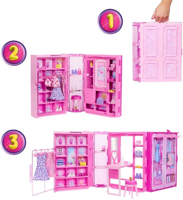 Mattel Barbie dream wardrobe doll set with accessories and doll Planet ...