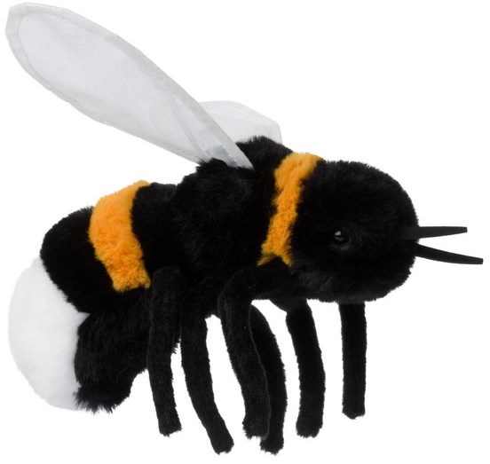 WWF plush bee - soft toy 15cm sustainable gift for kids Planet Happy ENG