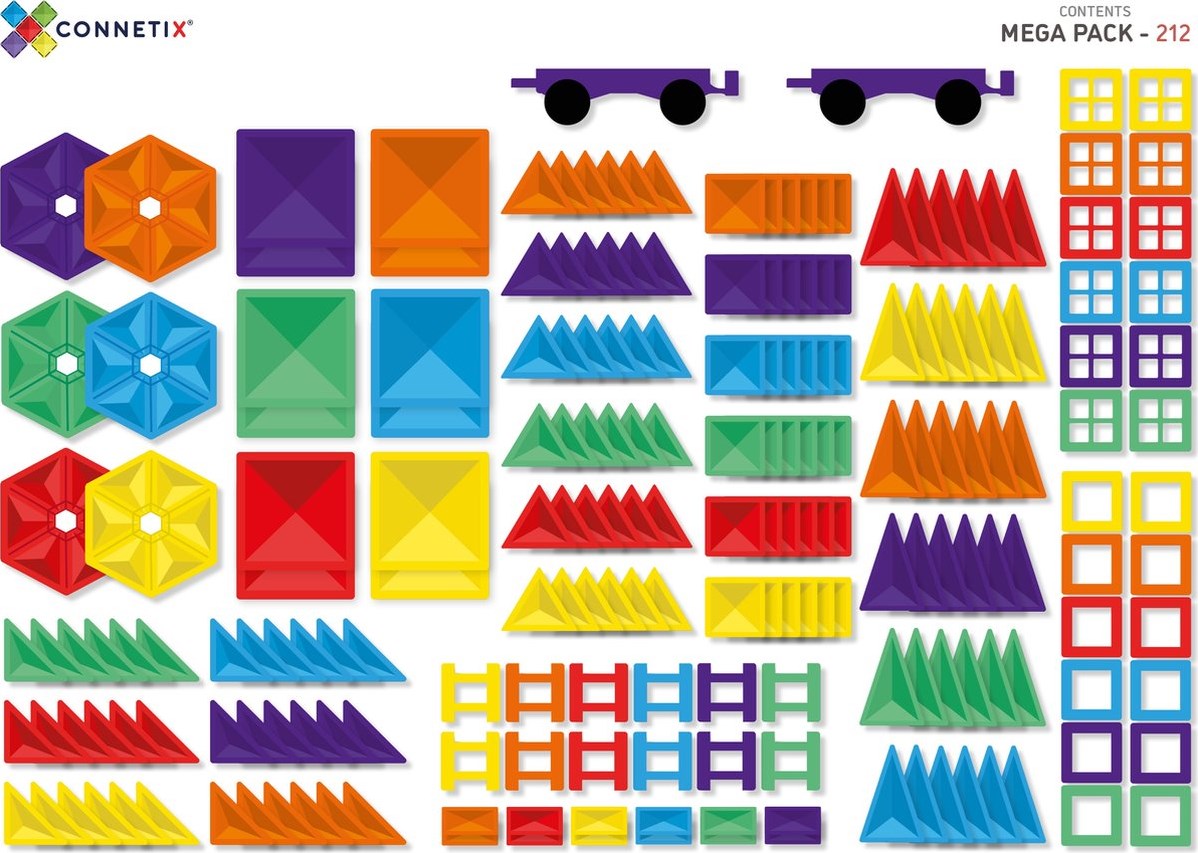 Connetix Magnetic Tiles Mega Pack 212 Pieces