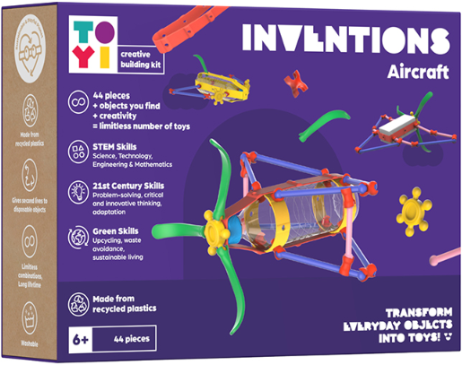 Toyi Inventions Aircraft Building Kit Planet Happy ENG