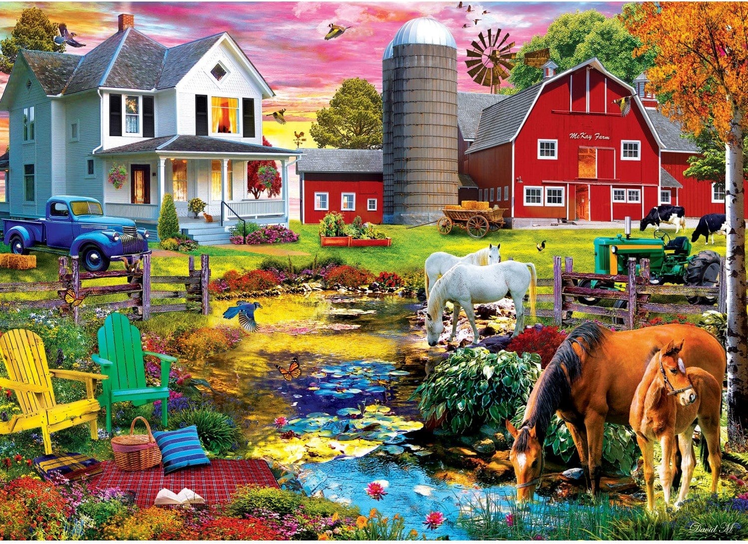 Master Pieces Farm & Country - Picnic on the Farm - 1,000 pieces Planet ...