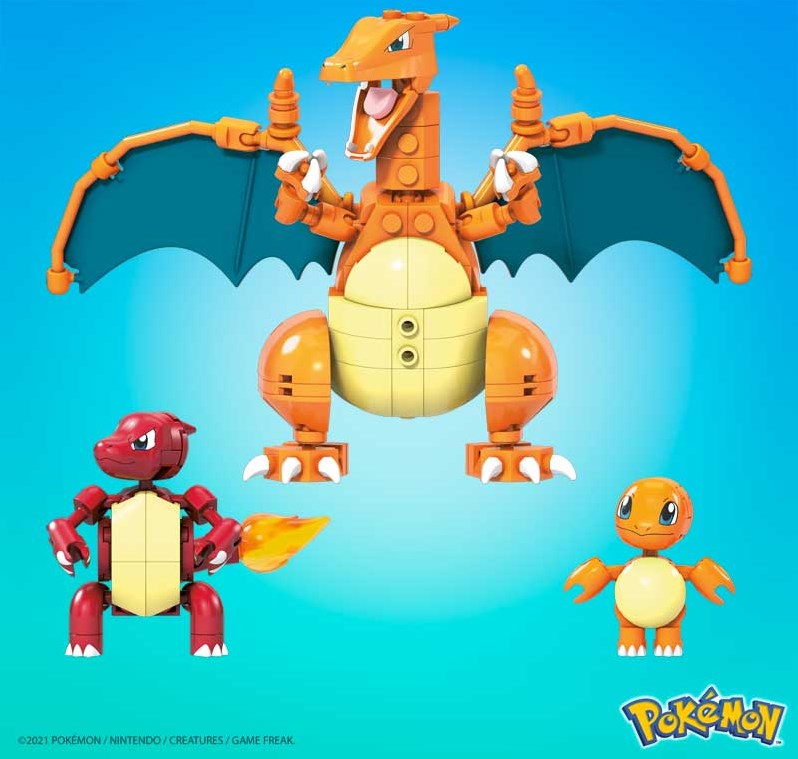 Mattel Pokémon building set Mega Construx Charmander evolution 300 ...
