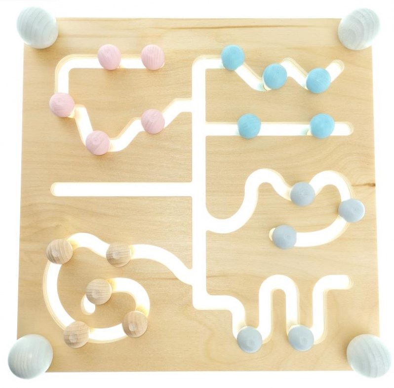 Hess Motoriekbord (naturel/pastel) Planet Happy ENG