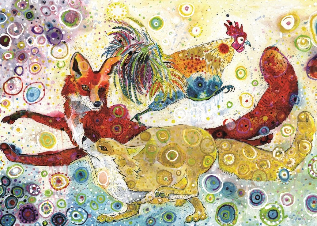 Grafika Sally Rich - Leaping Fox's - 500 pieces Planet Happy ENG