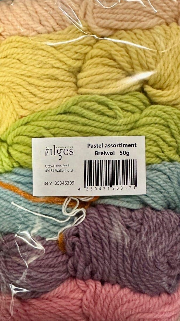 Filges knitting wool pastel assortment - Bioland wool for crafts Planet ...