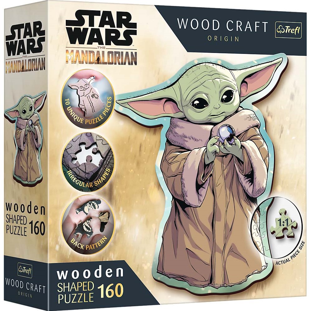Trefl Trefl Puzzles 160 Wooden Puzzles Grogu Lucasfilm Star Wars The Mandalorian FSC Mix 70
