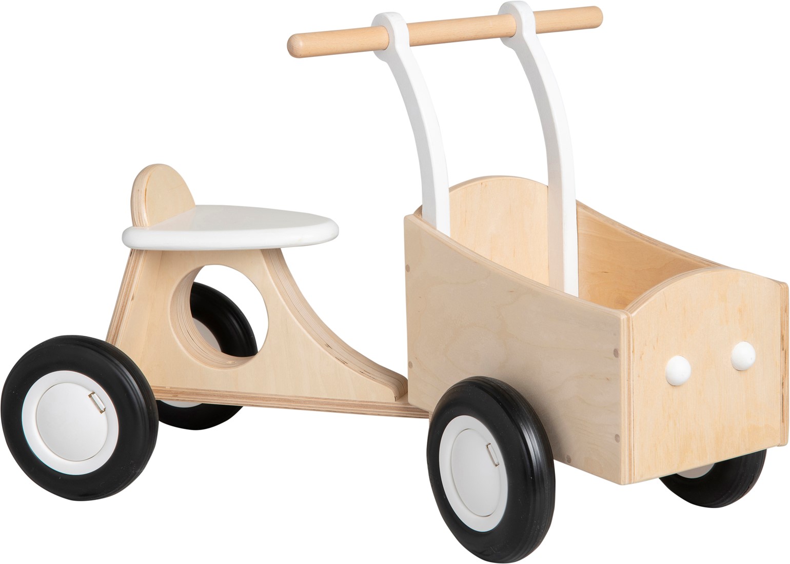 Van Dijk Toys wooden children s walking cargo bike from 1 year White Childcare quality